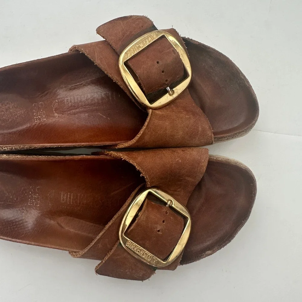 Birkenstock | Shoes | Birkenstock Madrid Big Buckle Cognac Oiled ...